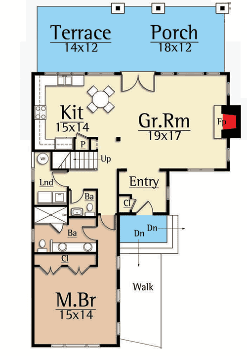 Plan 18837CK: Master-Down Rustic Mountain Getaway