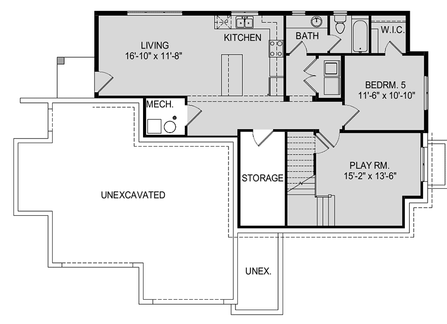 Plan 290094IY: 4-Bed Modern House Plan with Upper-Level Living Area