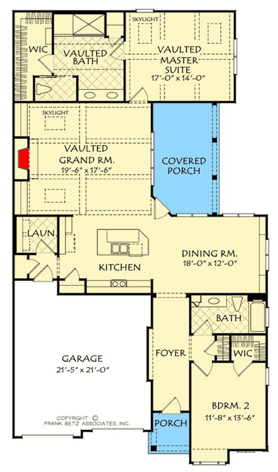 Plan 710269BTZ: 2-Bed Empty-Newster or Single Professional House Plan