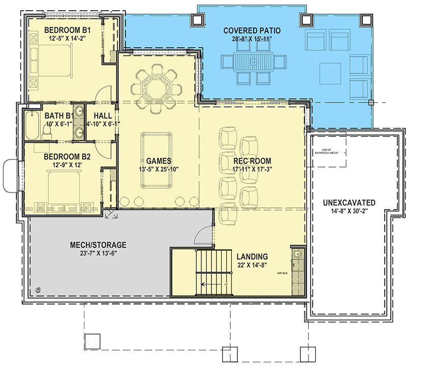 Plan 64475SC: Rustic Open Concept House Plan with Optional Lower Level