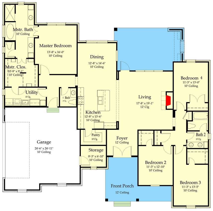 Plan 860059MCD: Modern Farmhouse with 4 Beds and Work-from-home Space ...