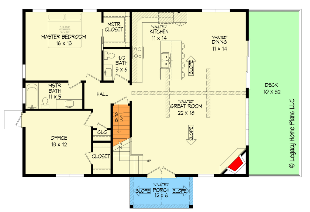 Plan 680109VR: Expanded 2-Story Mountain House Plan with 10'-Deep Side Deck