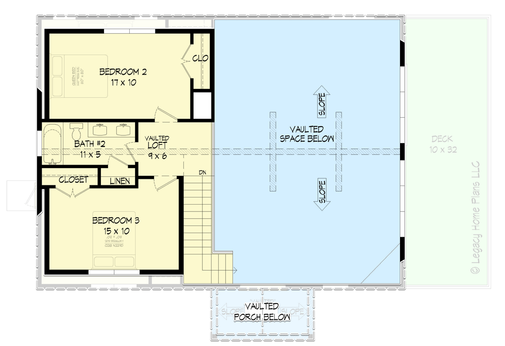 Plan 680109VR: Expanded 2-Story Mountain House Plan with 10'-Deep Side Deck
