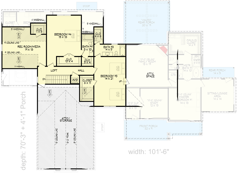 Plan 680313VR: Multi-Generational Craftsman Home Plan with 4 Laundry ...