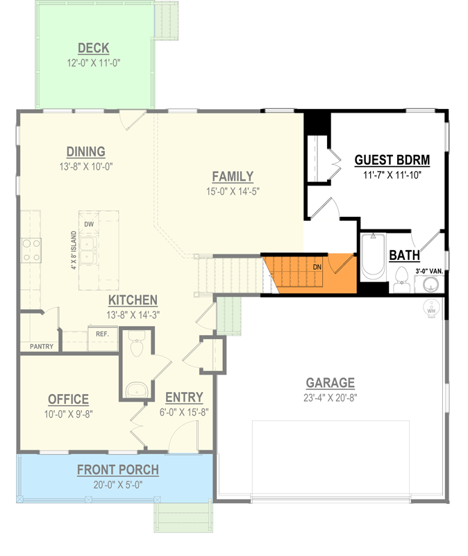 Plan 83678CRW: Spacious Modern Farmhouse House Plan with Office, Loft ...