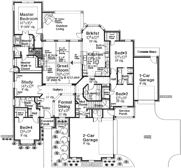 Plan 48359FM: French Country Stunner