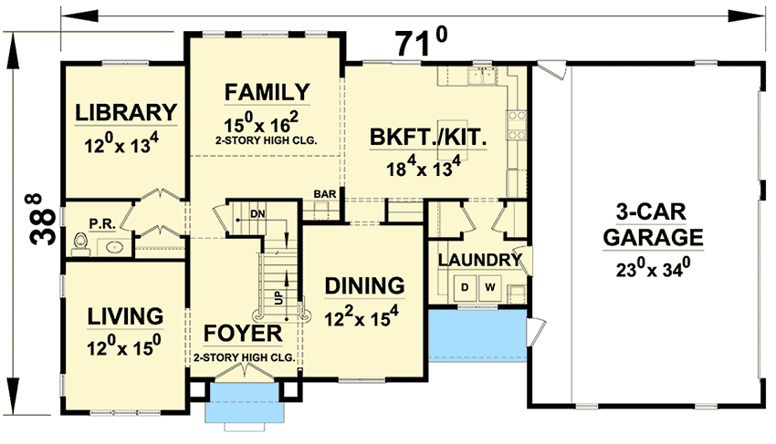 Traditional House Plan with Stately Presence - 42391DB | Architectural ...