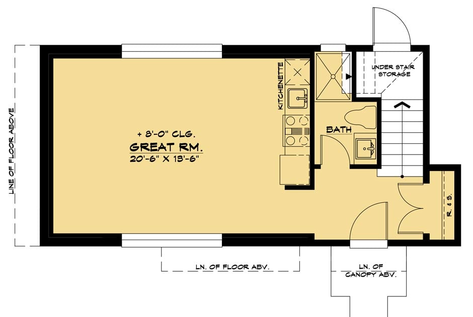 Compact Modern Home Plan with 2 Bedrooms - 666125RAF | Architectural ...