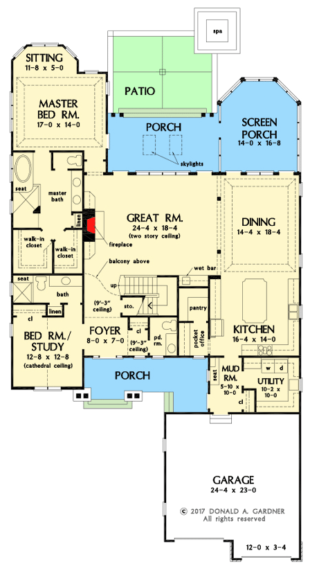 Plan 444349GDN: 2424 Square Foot 2-Story House Plan with 4 Beds and 2 ...