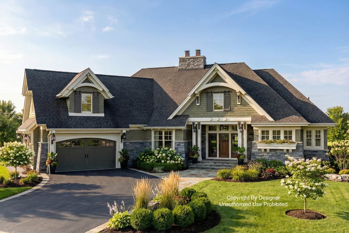 Modification Request for Plan 14649RK: Craftsman House Plan with Home ...