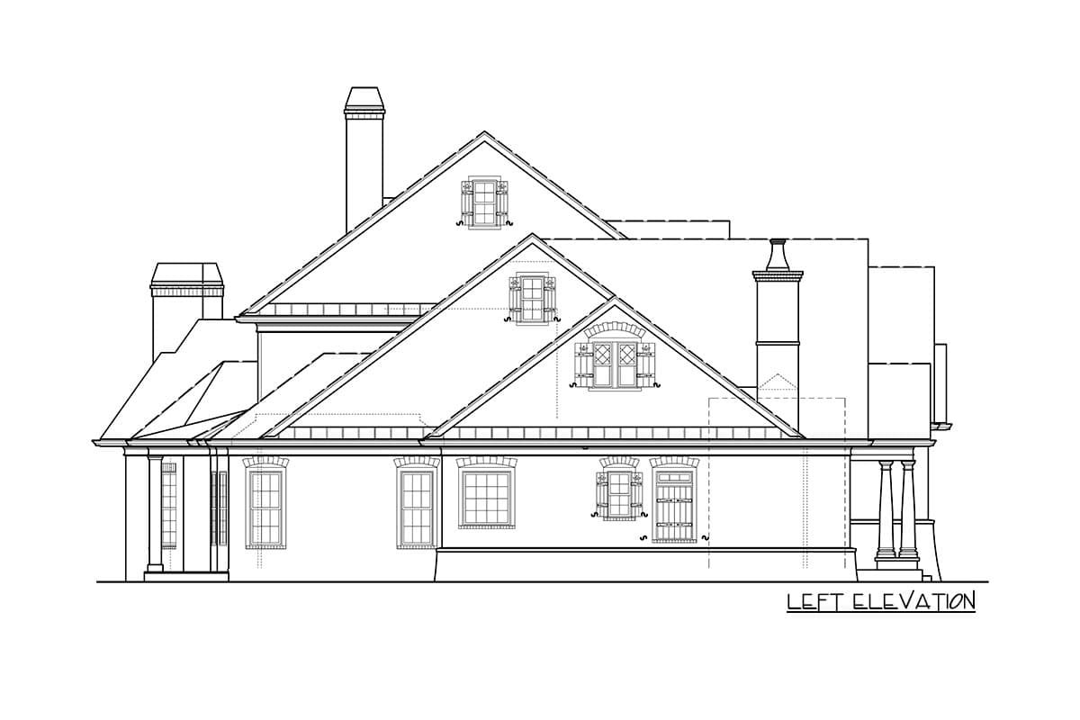 Plan 15621GE: 4 Bedroom Master Down House Plan with Outdoor Fireplace ...