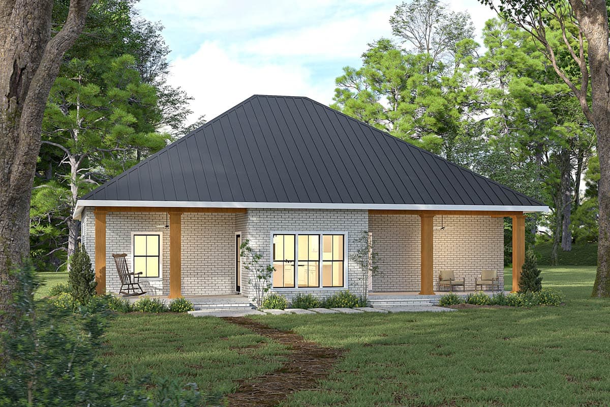 Plan 2564DH: Southern Country House Plan with Split Bedrooms and Wrap ...