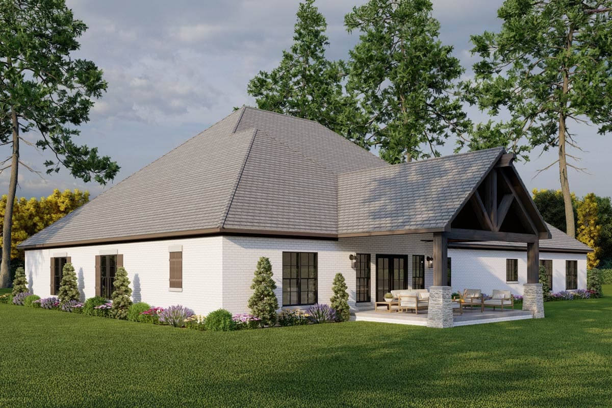 Plan 60697ND: Spacious 5 Bed House Plan with Kitchen Island Seating Up ...