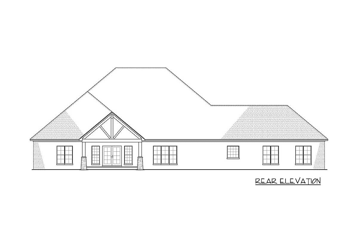 Plan 60697ND: Spacious 5 Bed House Plan with Kitchen Island Seating Up ...