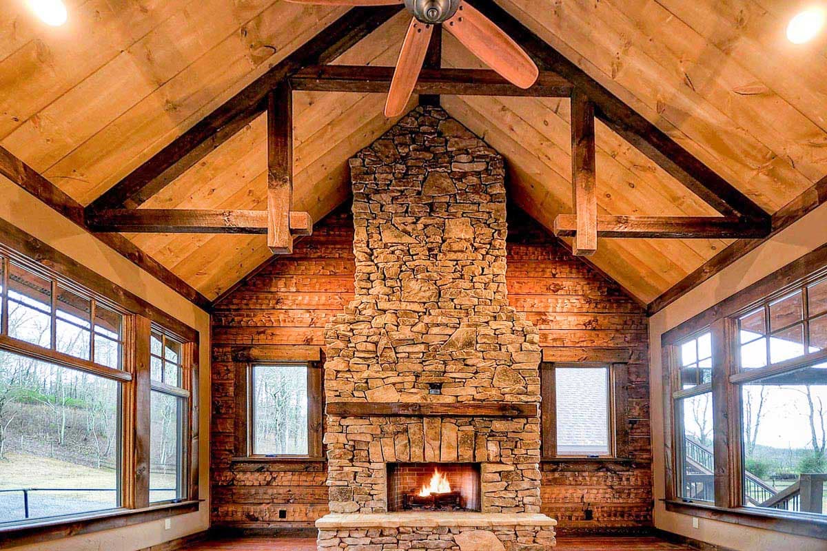 Plan 18837CK: Master-Down Rustic Mountain Getaway