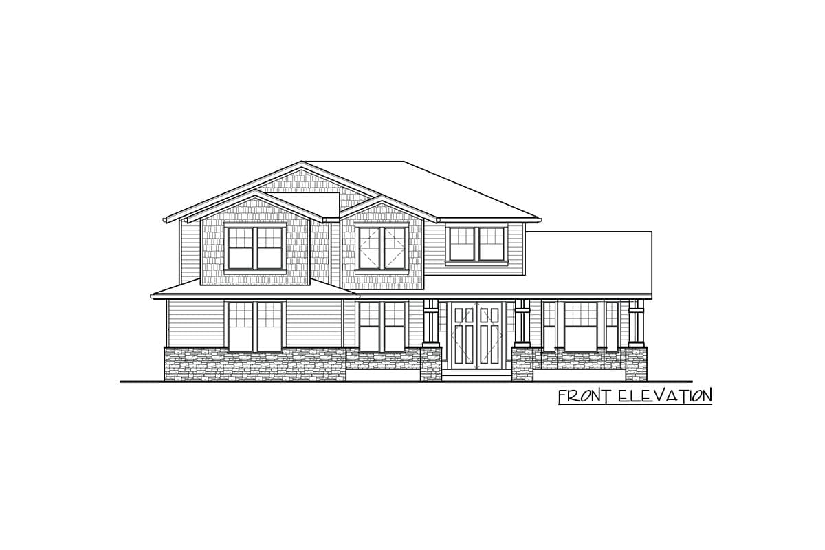 Plan 737007LVL: High End Northwestern House Plan