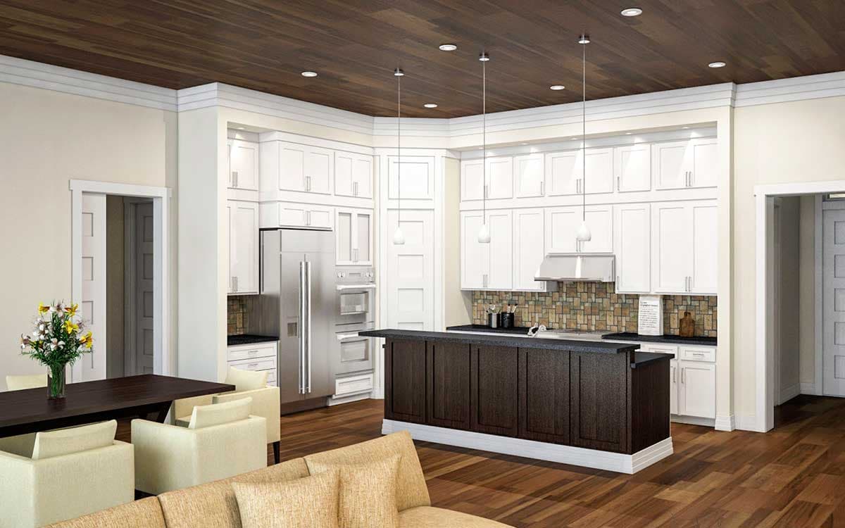 Plan 85247MS: Sun-Filled Exclusive Modern Prairie Home with Casita
