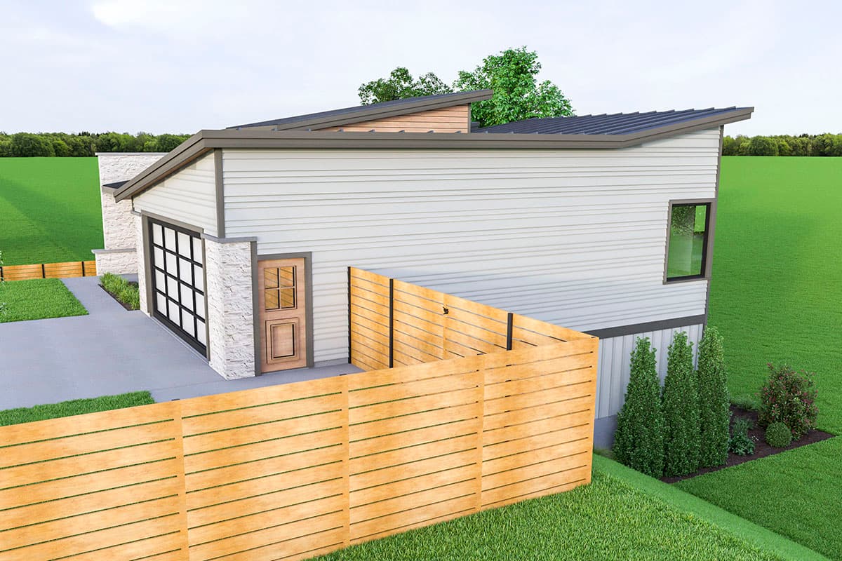 Plan 280059JWD: Modern Ranch Home Plan for a Rear Sloping Lot