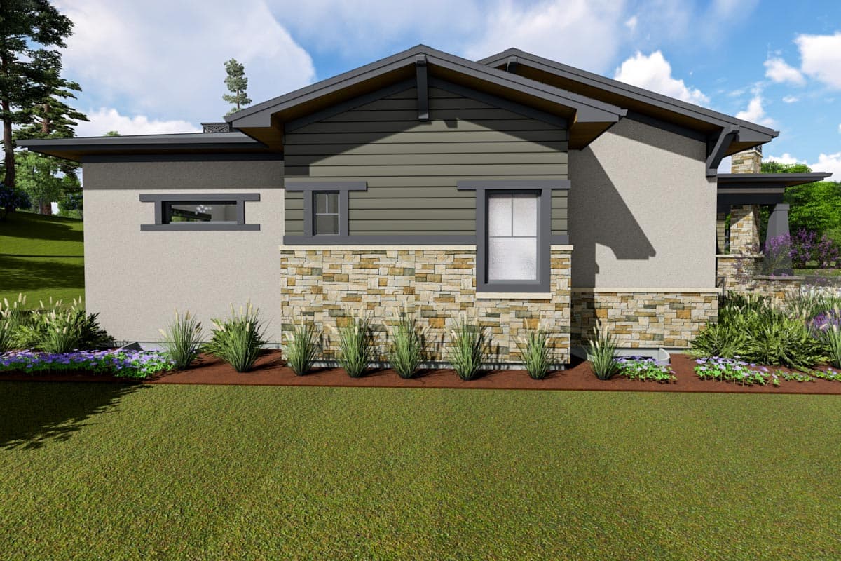 Plan 64495SC: One-Level Craftsman House Plan with Optional Lower Level
