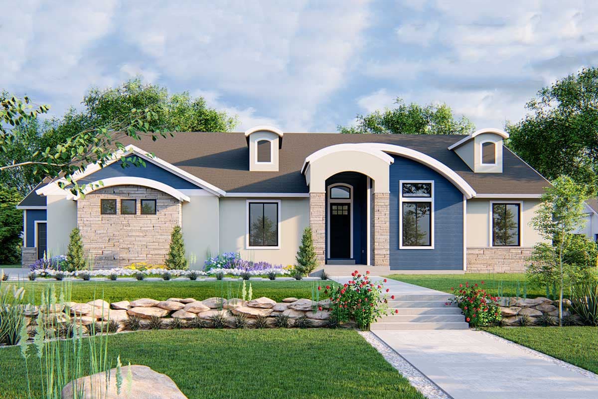 Plan 910017WHD: Marvelous Modern Craftsman Home with Flexible Floor Plan