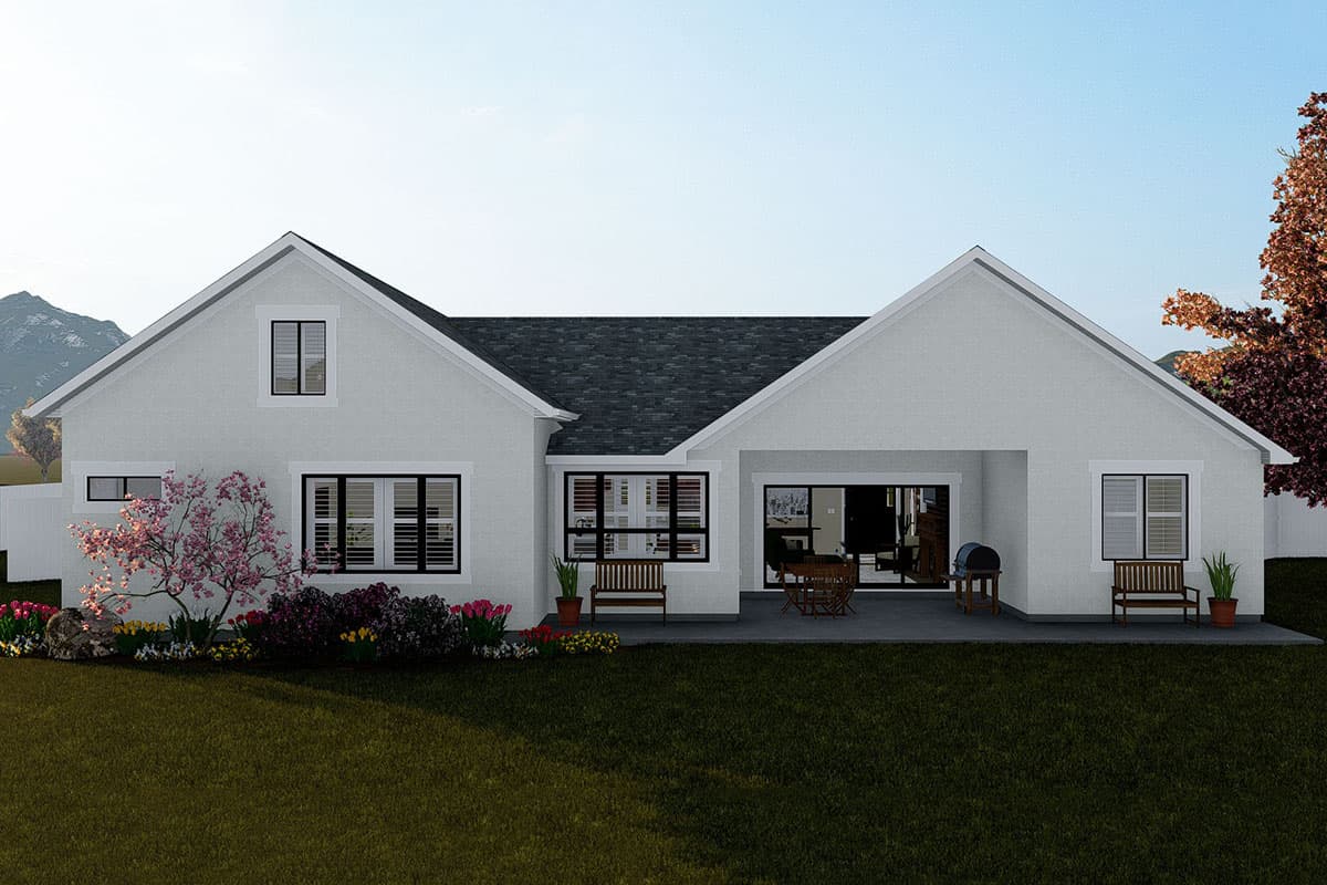 Plan 61346UT: 3-Bed Ranch Home Plan with Upstairs Bonus and Storage