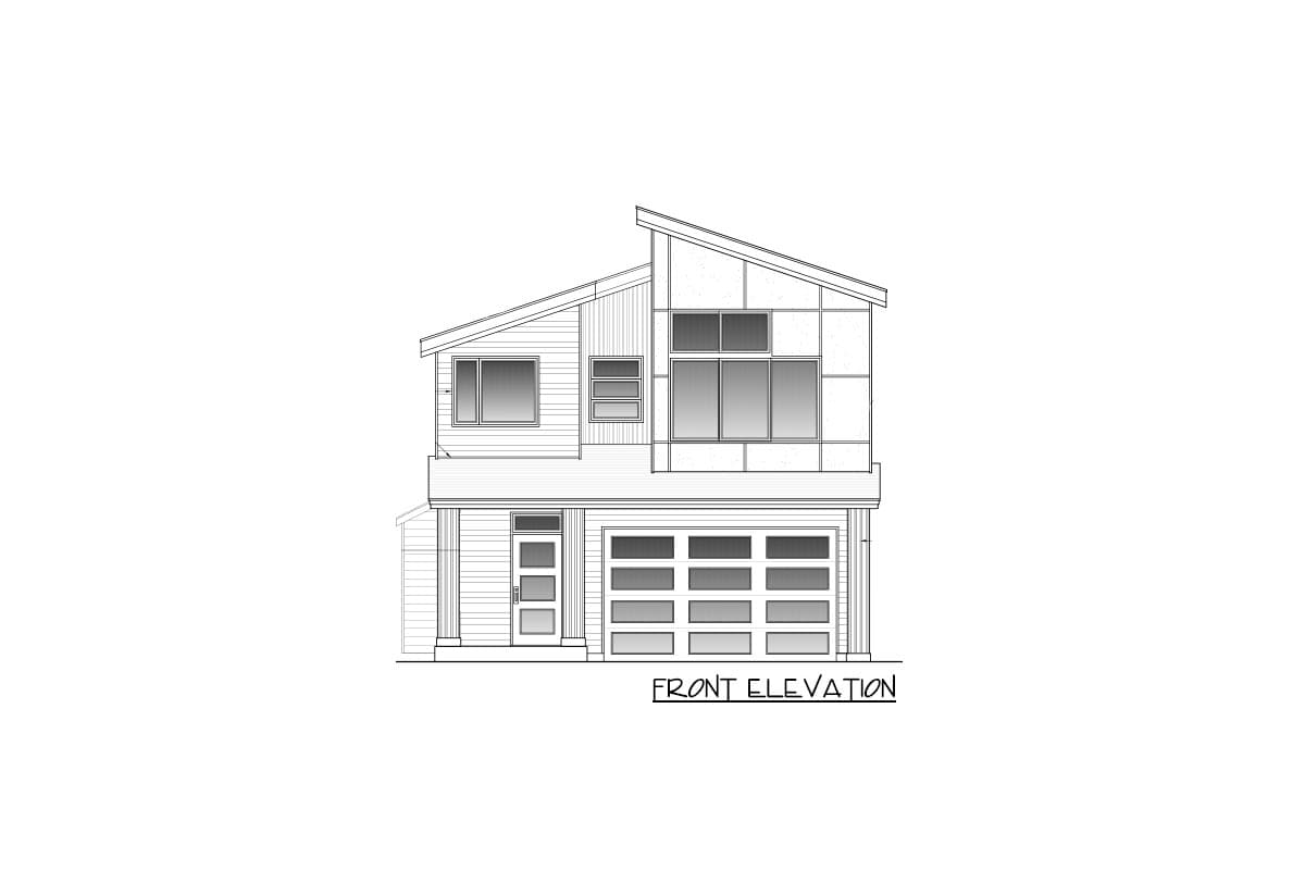 Plan 28002J: 1631 Square Foot Contemporary Plan Just 26-Feet Wide ...