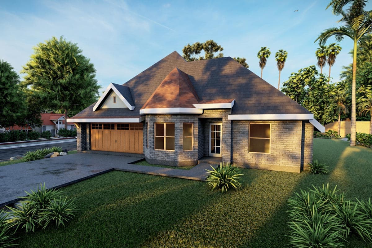 Plan 36592TX: One-Level Home Plan with Split Bedrooms