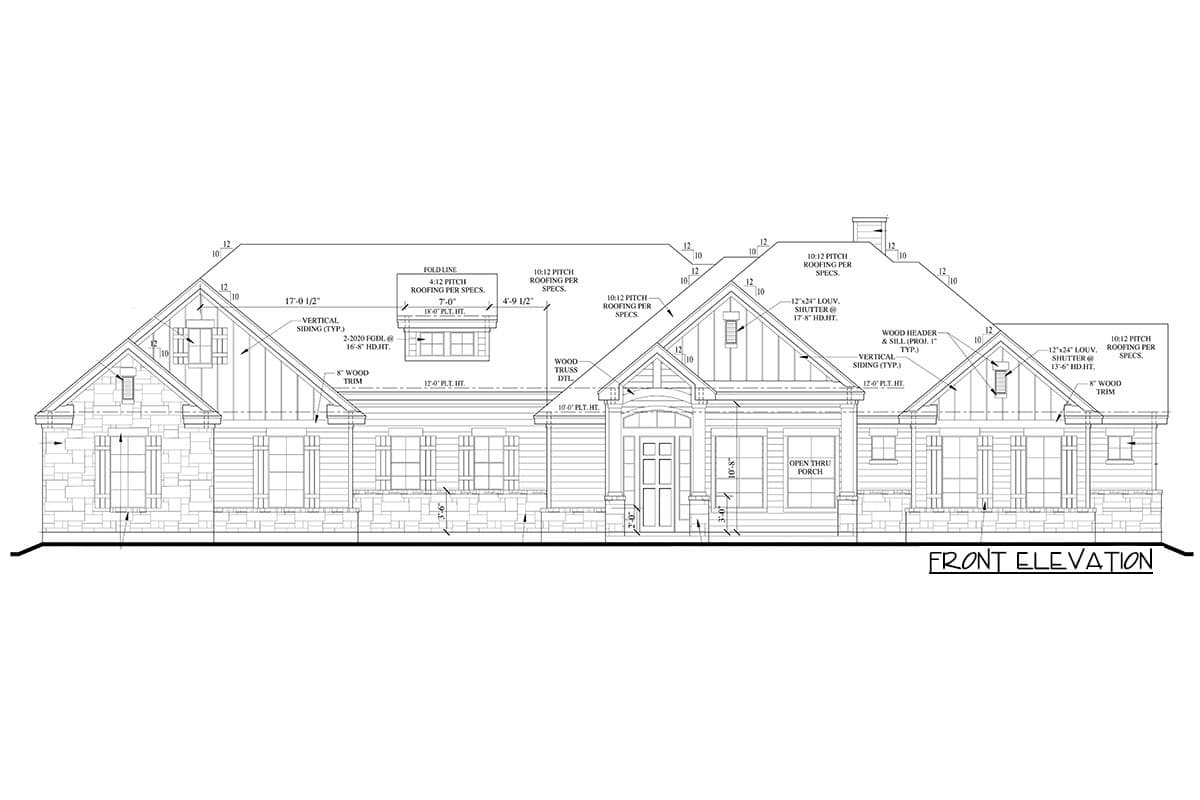 Plan 440002PWL: Exclusive New American Home Plan with Open Living Space