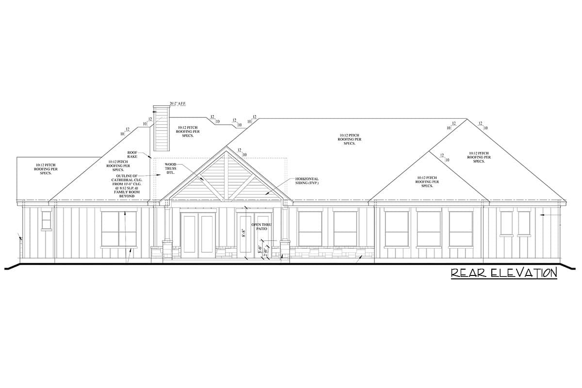 Plan 440002PWL: Exclusive New American Home Plan with Open Living Space