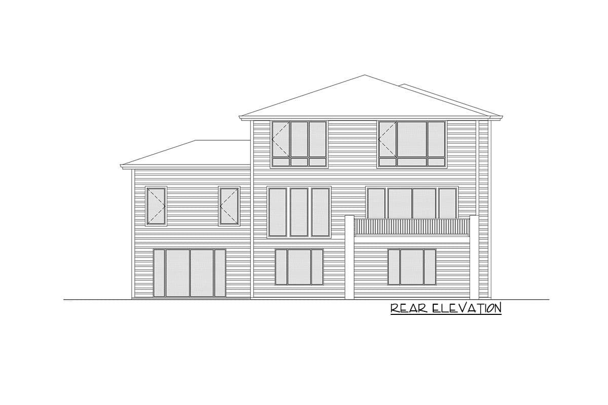 Plan 666097RAF: 6-Bed Contemporary House Plan with Main-level Guest Suite