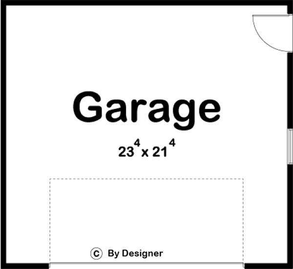 Plan 623041DJ: 528 Square Foot Detached 2-Car Garage