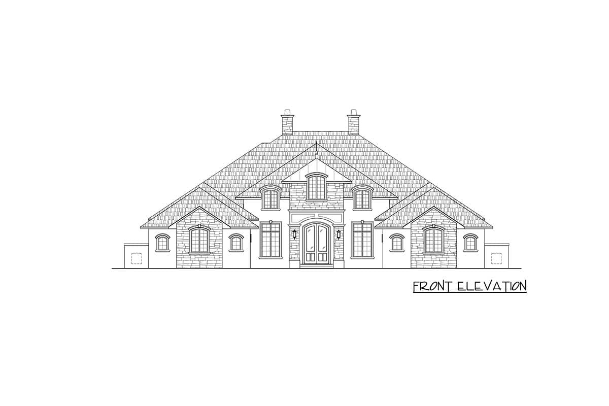 Plan 65710BS: One-Level French Country Home Plan with Study and ...