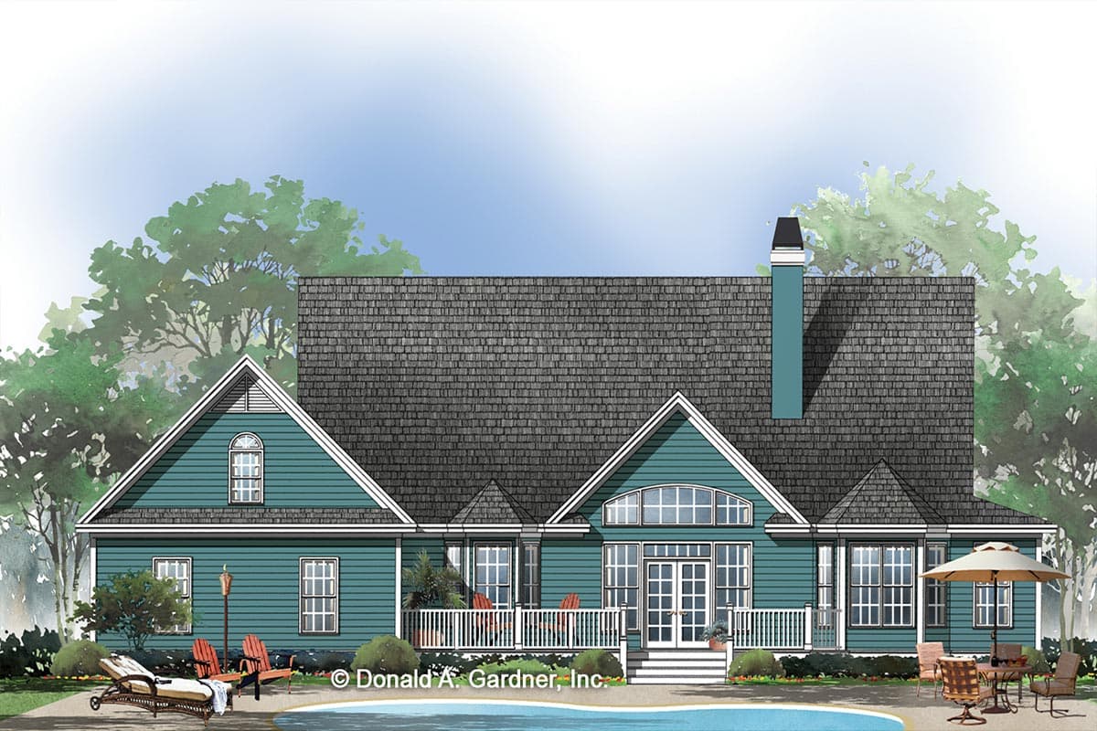 Plan 444064GDN: 4-Bed Country Farmhouse Plan with 2-Story Great Room ...