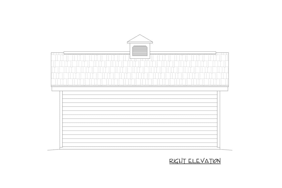 Plan 68861VR: Simple One-Car Garage or Storage Shed