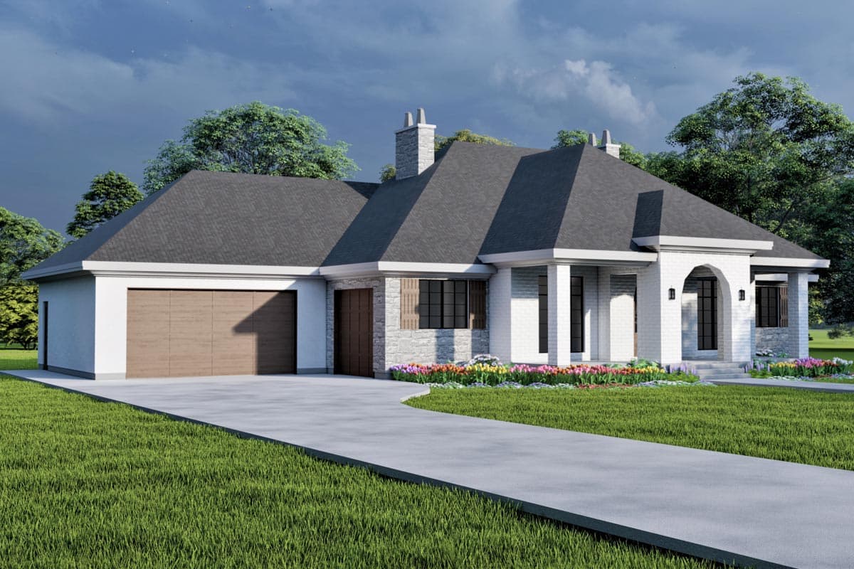 Plan 490019NAH: European-style Rambler with Fully Loaded Lower Level