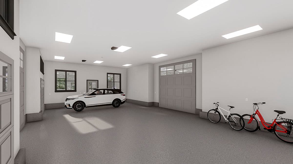 Plan 61283UT: Rustic Contemporary RV Garage with Drive-through Bay