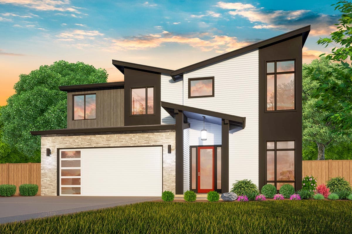 Plan 85366MS: Family-friendly Modern House Plan with Flex Spaces and ...