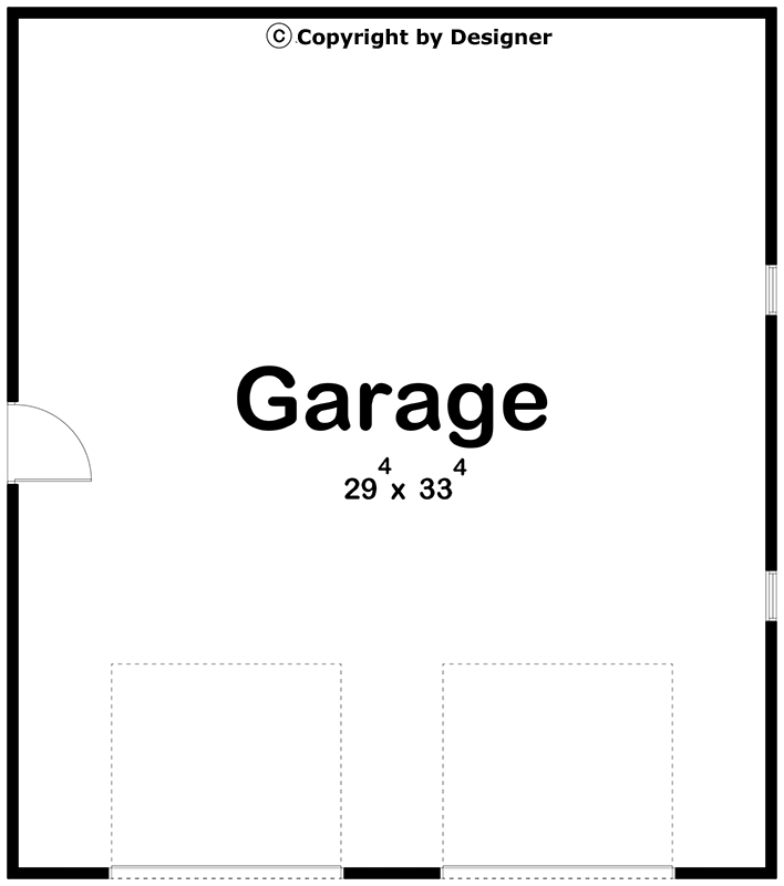 Plan 623127DJ: Extra Deep Detached 2-Car Garage with Matching 9' by 8 ...