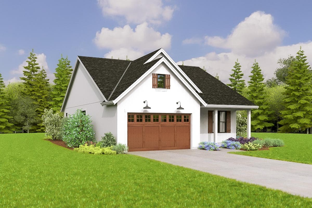 Plan 69212AM: 1446 Square Foot Home Plan with Home Office Flex Room