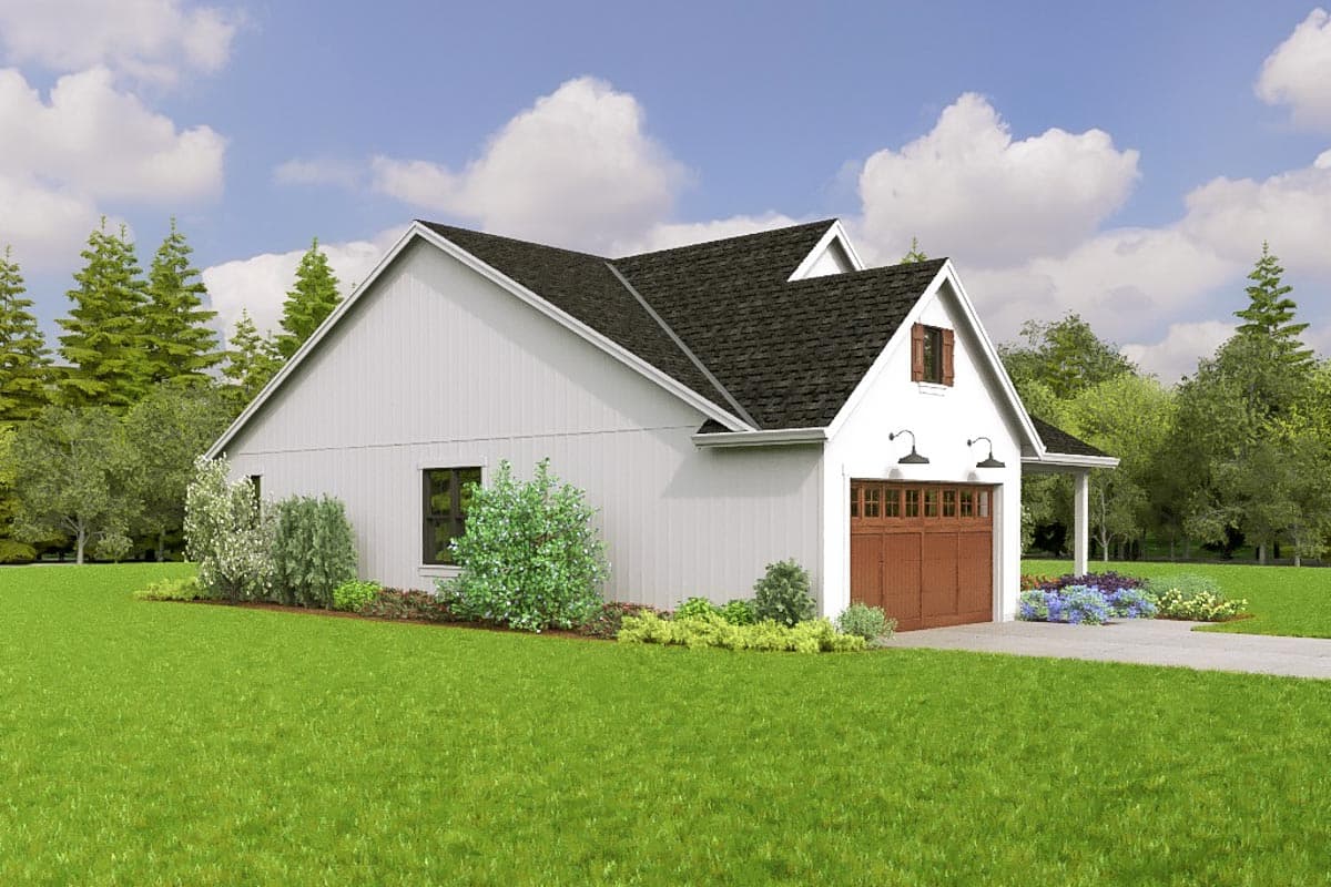Plan 69212AM: 1446 Square Foot Home Plan with Home Office Flex Room