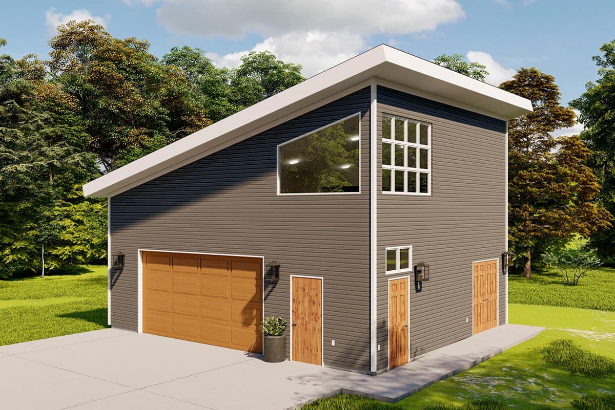 Plan 61302UT: 515 Square Foot 2-Car Contemporary Garage Plan with ...