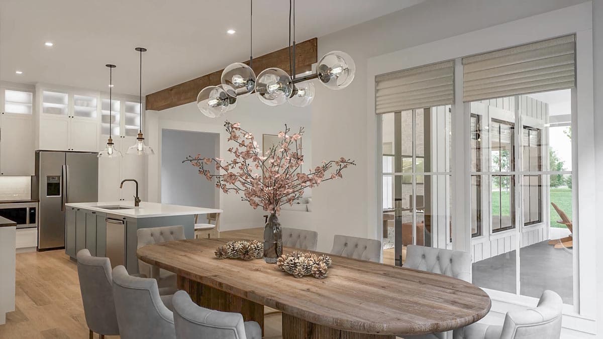 Plan 51945hz Transitional 3 Bed Modern Farmhouse With Rear Wrap Around