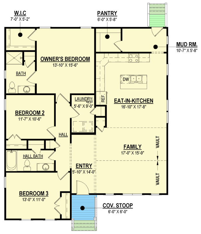 Plan 83649CRW: Three Bed House Plan with Timeless Curb Appeal Under ...