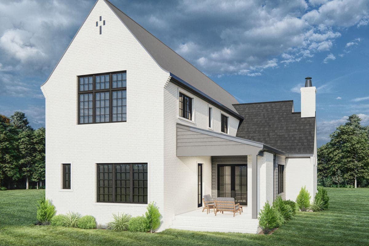 Plan 93199EL: Transitional European-Style House Plan with Outdoor ...