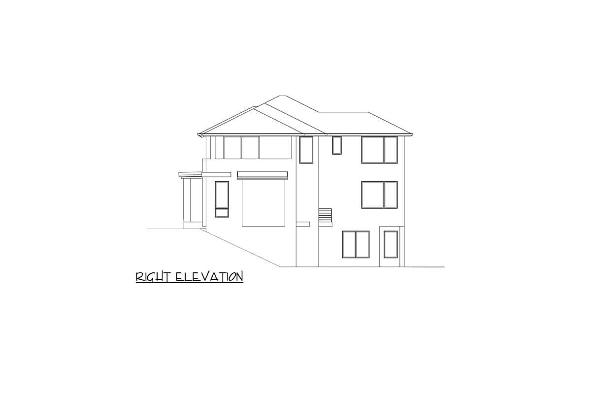 Plan 666249RAF: 5-Bed Modern House Plan with Finished Lower Level ...