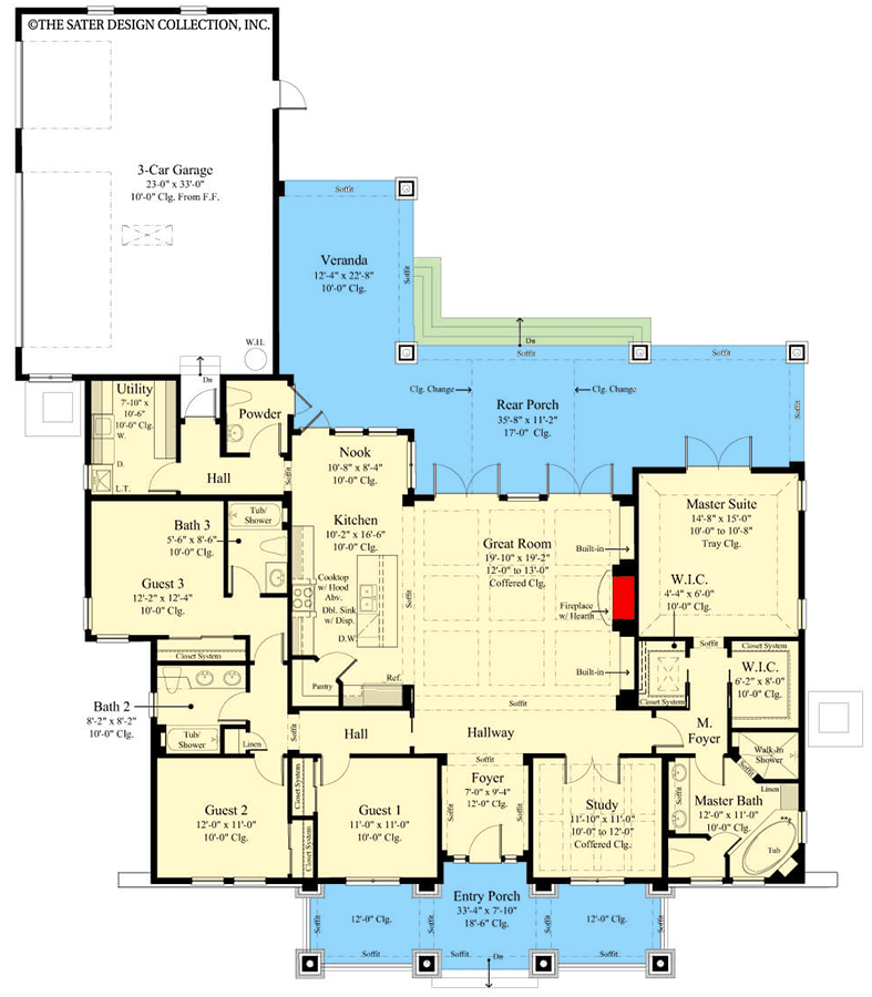 Plan 340125STR: Southern Traditional House Plan with Outdoor ...