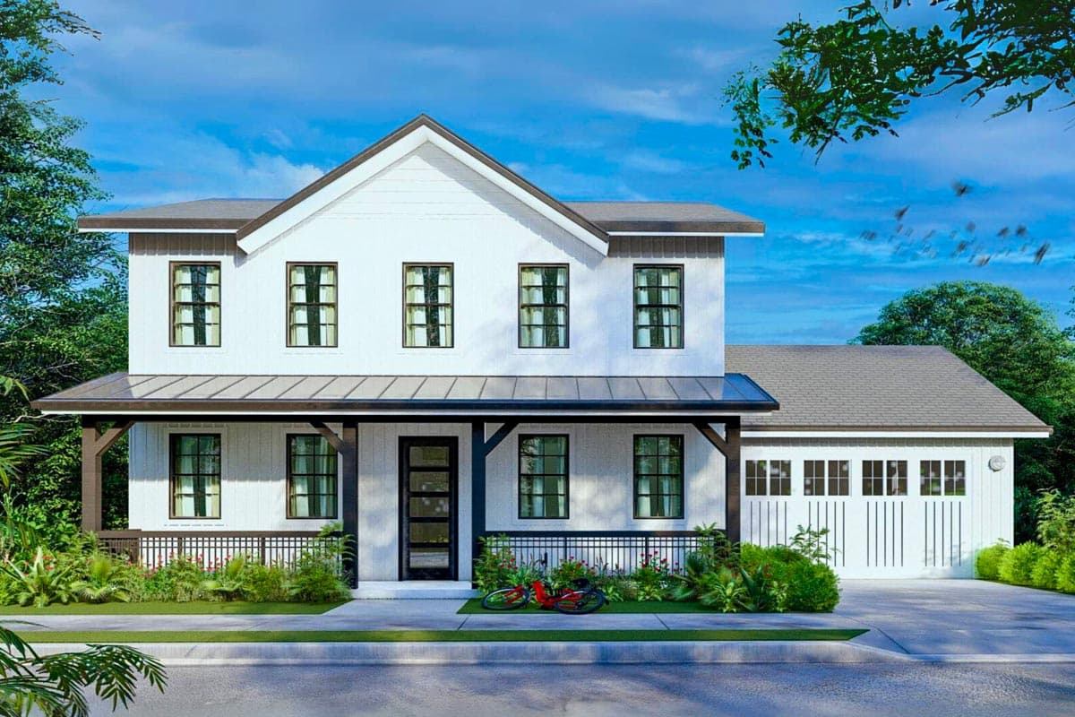 Plan 833003WAT: 2-Story Modern Farmhouse Plan with Wide Front Porch ...