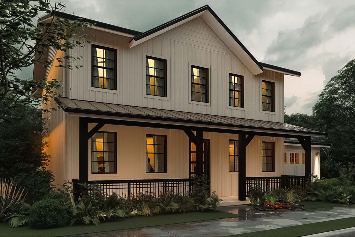 Plan 833003WAT: 2-Story Modern Farmhouse Plan with Wide Front Porch ...