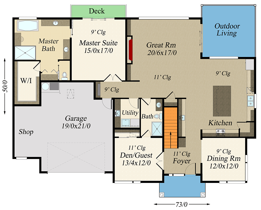 Plan 85445MS: 4-Bed Modern Contemporary Home Plan with Finished Lower ...