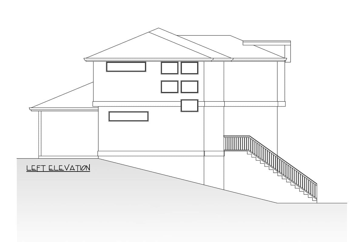 Plan 666269RAF: Two-Story Contemporary House Plan with Home Office ...